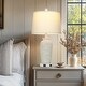 Set of 2 Touch Control 25-Inch Table Lamps with USB & Type-C Ports and ...