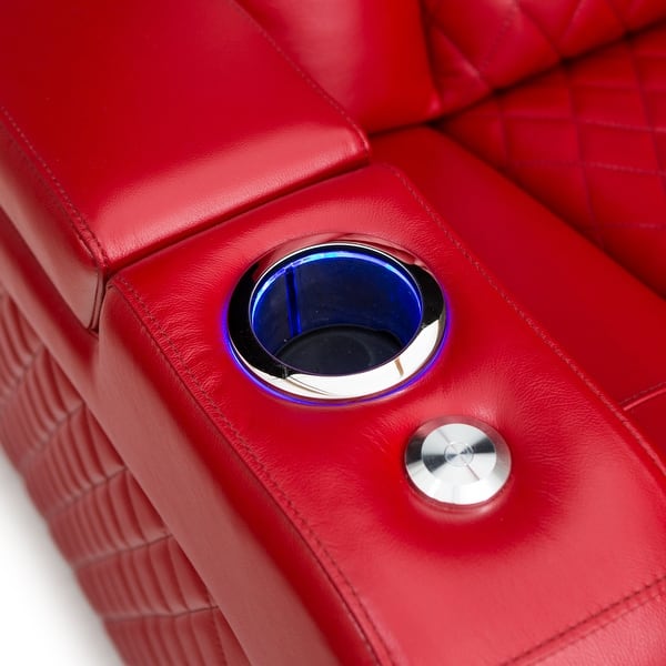 Seatcraft Anthem Sofa and Loveseat Red Leather 7000, Power Recline - On ...