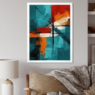 Designart "Impossible Logic of Love Abstract In Teal I" Abstract ...