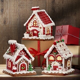 6" LED Candy Cookie House Set of 3 - Bed Bath & Beyond - 34663364