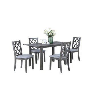 5-Piece Carlisle Dining Set with Extendable Table,Upholstered Chairs ...