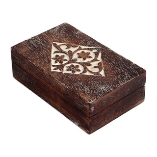 Novica Handmade Blossoming Rhombus Wood Decorative Box - Bed Bath ...