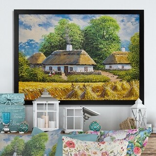 Designart "Rural House In The Countryside IV" Traditional Framed Art ...
