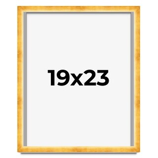 19x23 Shadow Box Frame Gold | 1.625 Inches Deep Real Wood Traditional ...