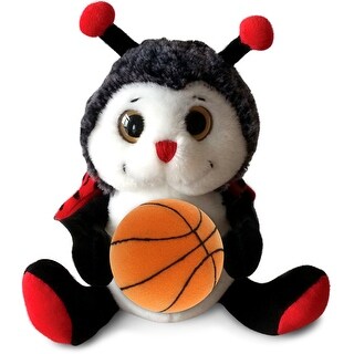 DolliBu Cute Sitting Ladybug Stuffed Animal with Basketball Plush Toy ...