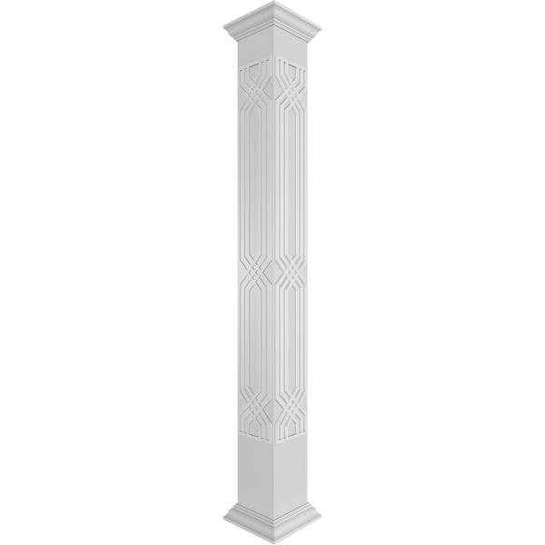 Craftsman Classic Square Non-Tapered Atlas Fretwork Column - Bed Bath ...