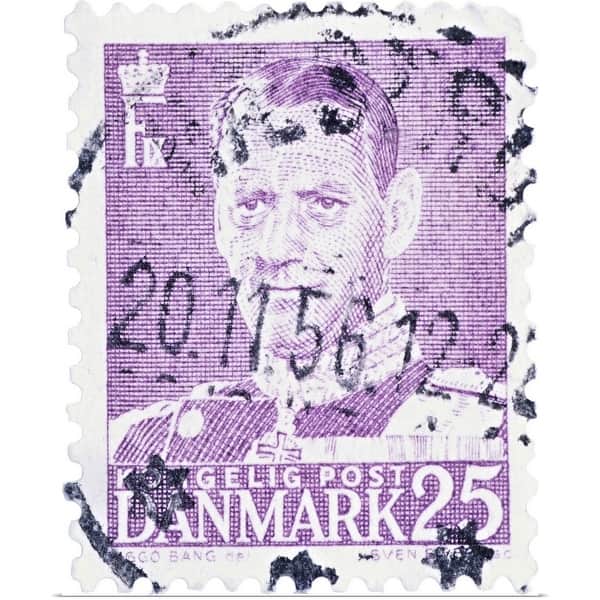 "Kongelig Post Danmark Postage Stamp, 25 ore" Poster Print - Multi ...