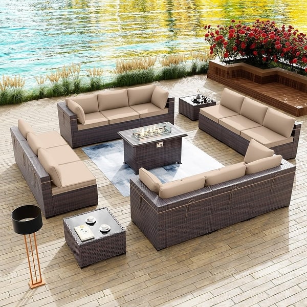 outdoor fire pit table set