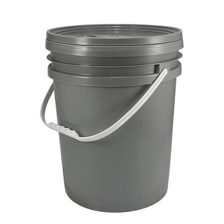 Plastic Paint Pail 20L Paint Can with Spout Lid, Grey - Bed Bath ...