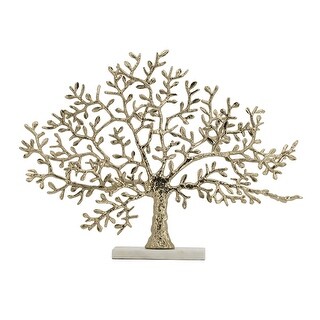 Modern Flourish Tree Statute - 23.5" - Gold and White - Bed Bath ...