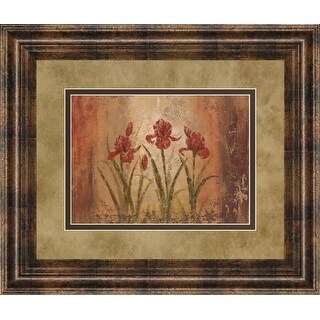 Brown Red Green "The Iris Style" By Vivian Flasch Wall Art 34" x 40 ...