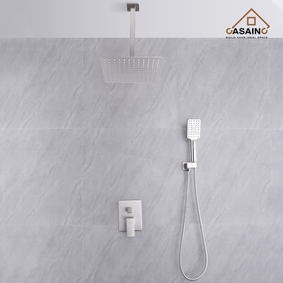 3-Spray Pattern 10 in. Ceiling Mount Shower System - Bed Bath & Beyond ...