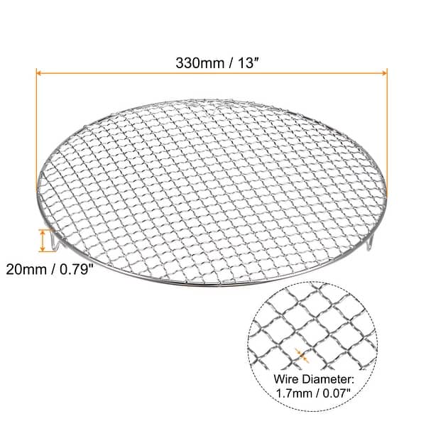 Round Cooking Rack 13-inch Stainless Steel Cross Wire Barbecue Grill ...