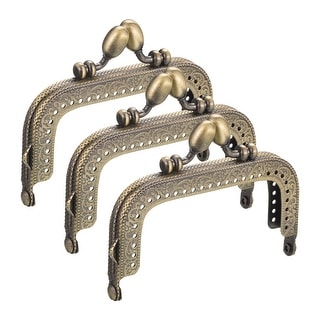 Metal Purse Frames, 3.35" 3Pcs Kiss Lock Clasp Frame for Coin Bag DIY ...