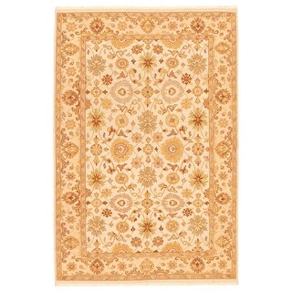 ECARPETGALLERY Flat-weave Lahor Finest Ivory Wool Tapestry Kilim - 5'6 ...