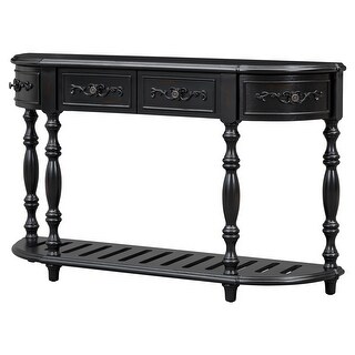 Modern Curved Console Table Accent Sofa Table for Living Room Hallway ...