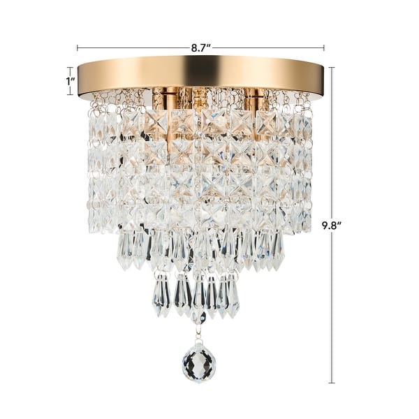 CO-Z 3-light Mini Crystal Chandelier with Raindrop Crystals - Bed Bath ...