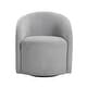 Boucle Swivel Barrel Chair, Round Upholstered Leisure Armchair, Reading ...