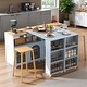 Spruce & Spring Randy Rolling Kitchen Island With Extended Table - Bed ...