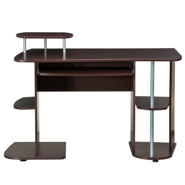 Modern Complete Computer Desk with Sliding Keyboard Shelf and CPU ...