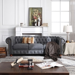 grey leather bed settee