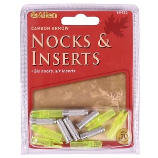 Allen 68425 Carbon Arrow Nocks & Inserts, 6 nocks, 0.245" ID - Bed Bath ...