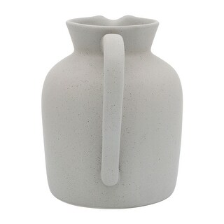 7" Ceramic Pitcher Vase Contemporary Decorative Gray Pitcher Simple ...