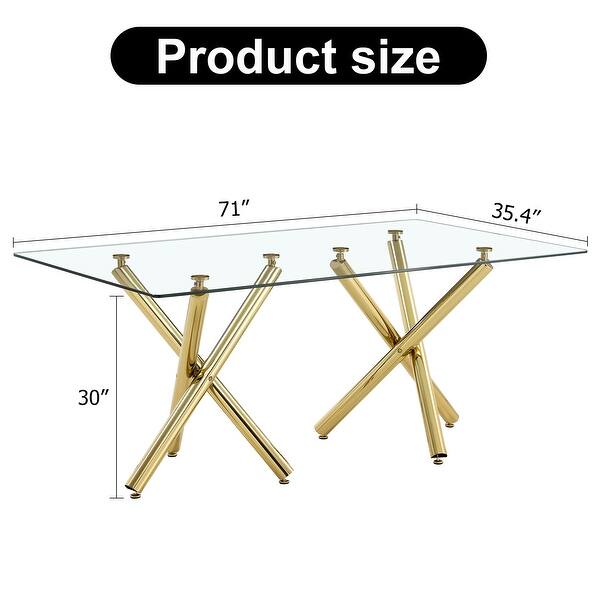 Modern Minimalist Rectangular Glass Dining Table - Bed Bath & Beyond ...