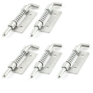 5 PCS Fixed Type Spring Loaded Barrel Bolt Latch Silver Tone - Silver ...