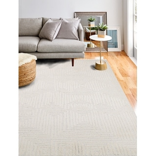 Bashian Benedict Ivory Contemporary Area Rug - Bed Bath & Beyond - 37364739