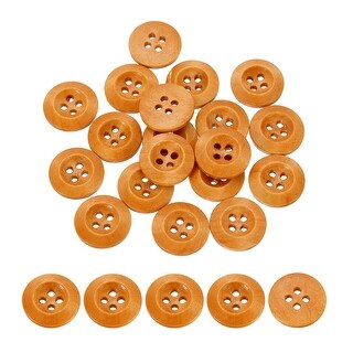 Wooden Buttons, 4 Hole Round Wood Sewing Button Craft for Sewing DIY ...