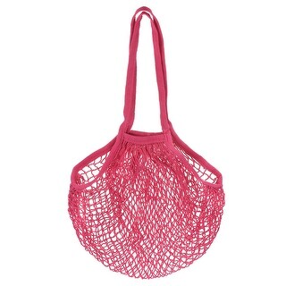 Cotton Mesh Bag, 15x12.2" Long Handle Mesh Net String Grocery Bags ...