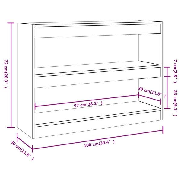 vidaXL Book Cabinet/Room Divider MULTICOLOR 39.4"x11.8"x28.3" - 39.4" x ...