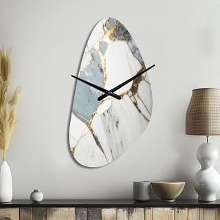 Abstract Geode Gold And White Marble I - Abstract Marble Large Wall ...