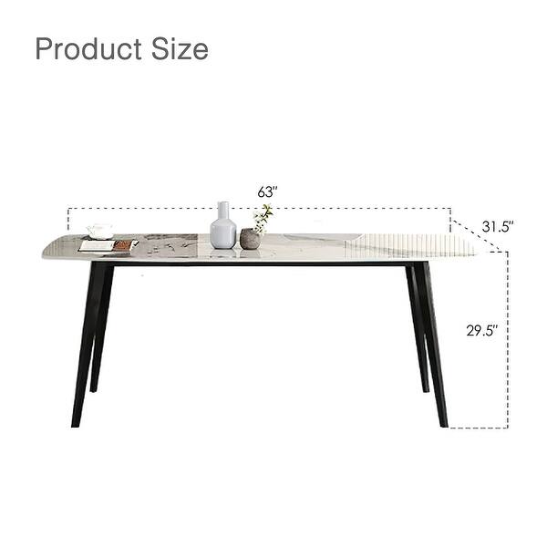 Expandable White Sintered Stone Dining Table with Hidden Extension ...