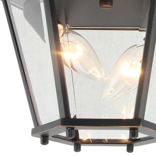 Jumar 2 Light Outdoor Ceiling Lantern in Imperial Black - Imperial ...