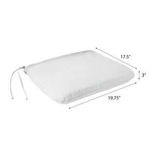 20" x 17" Green Floral Outdoor Seat Cushion with Ties (Set of 2) - 17 ...