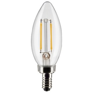 3 Watt B11 LED Clear Candelabra Base 2700K 200 Lumens 120 Volt 2-Pack - Bed Bath & Beyond - 37840068