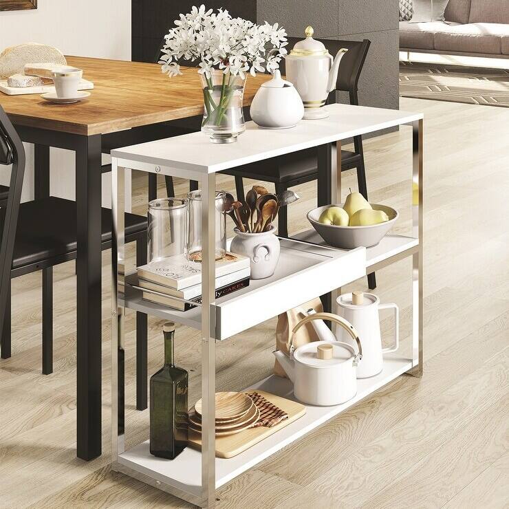 NOA console table 3 shelves - Overstock - 31661326