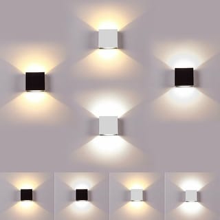 2PcsLED Wall Lights Up Down Cube Sconce Lamp - Bed Bath & Beyond - 40010617