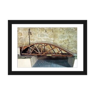 iCanvas "Model of a swing bridge made from one of Leonardo's drawings ...