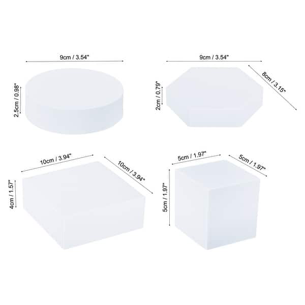Photography Props Set, Hard Foam Square Round Hexagon Photo Props - Bed ...