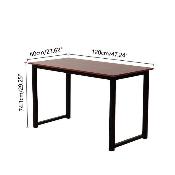 Rustic Simple Iron Frame Dining Table Home Office Computer Desk - Bed ...