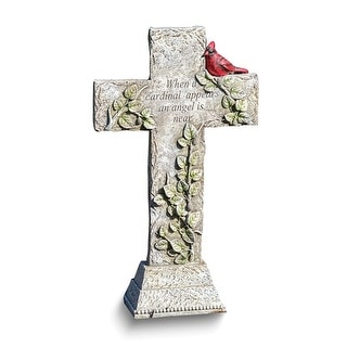Curata Cardinal Memorial Stone Resin Garden Cross - Bed Bath & Beyond ...