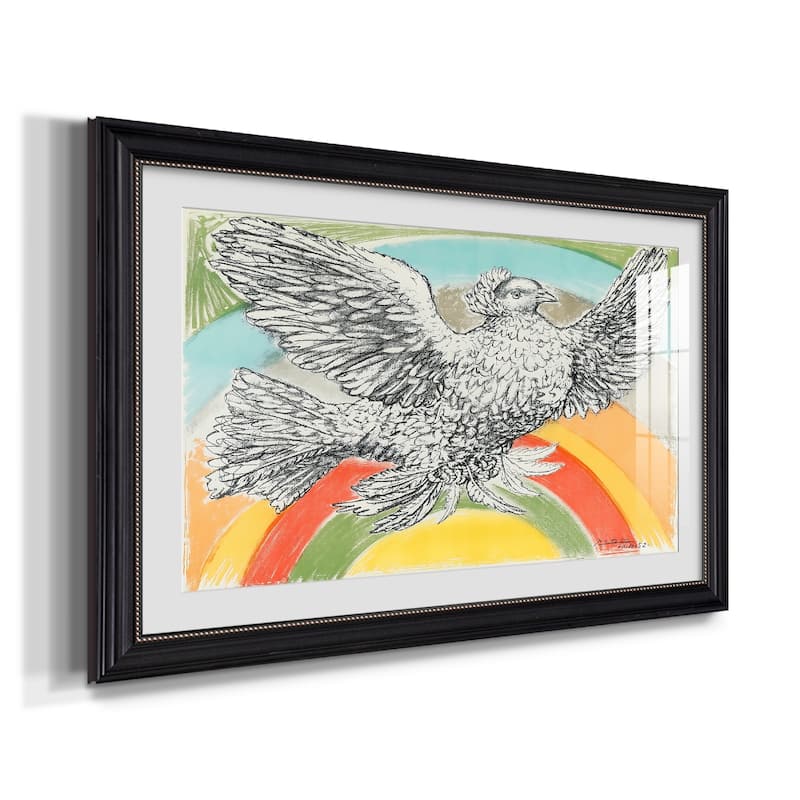 Flying Dove with Rainbow 1952-Pablo Picasso-Custom Framed Print ...