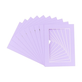 6x8 Mat for 8x10 Frame - Precut Mat Board Acid-Free Light Purple 6x8 ...