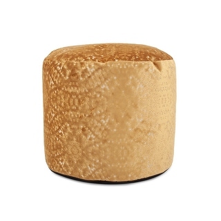 Allan Andrews Round Tall Pouf Pasini Gold - Bed Bath & Beyond - 36881733