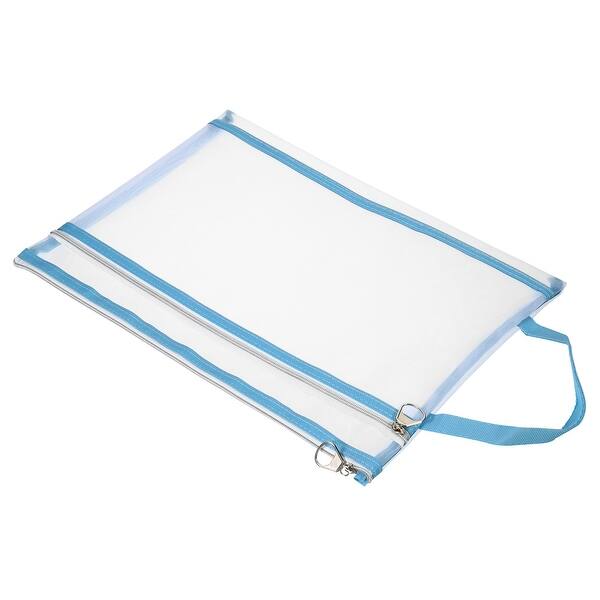 Nylon Document Zip Pouch with Handle, A4 Mesh Clear Files Bag - Bed ...