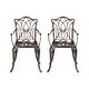 Tucson Cast Aluminum Outdoor Dining Chairs by Christopher Knight Home ...
