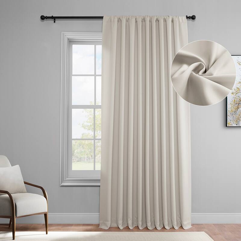 Exclusive Fabrics Extra Wide Room Darkening 84-inch Curtain (1 Panel ...